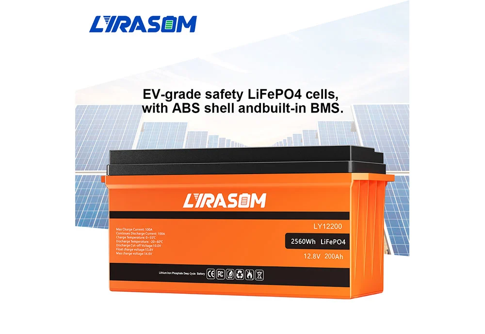12V 200Ah LiFePO4 Battery, Lithium Ion Battery 12v 200ah Price | Lyrasom